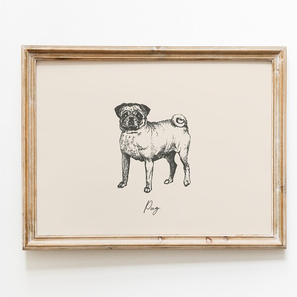 Pug Print - Etsy