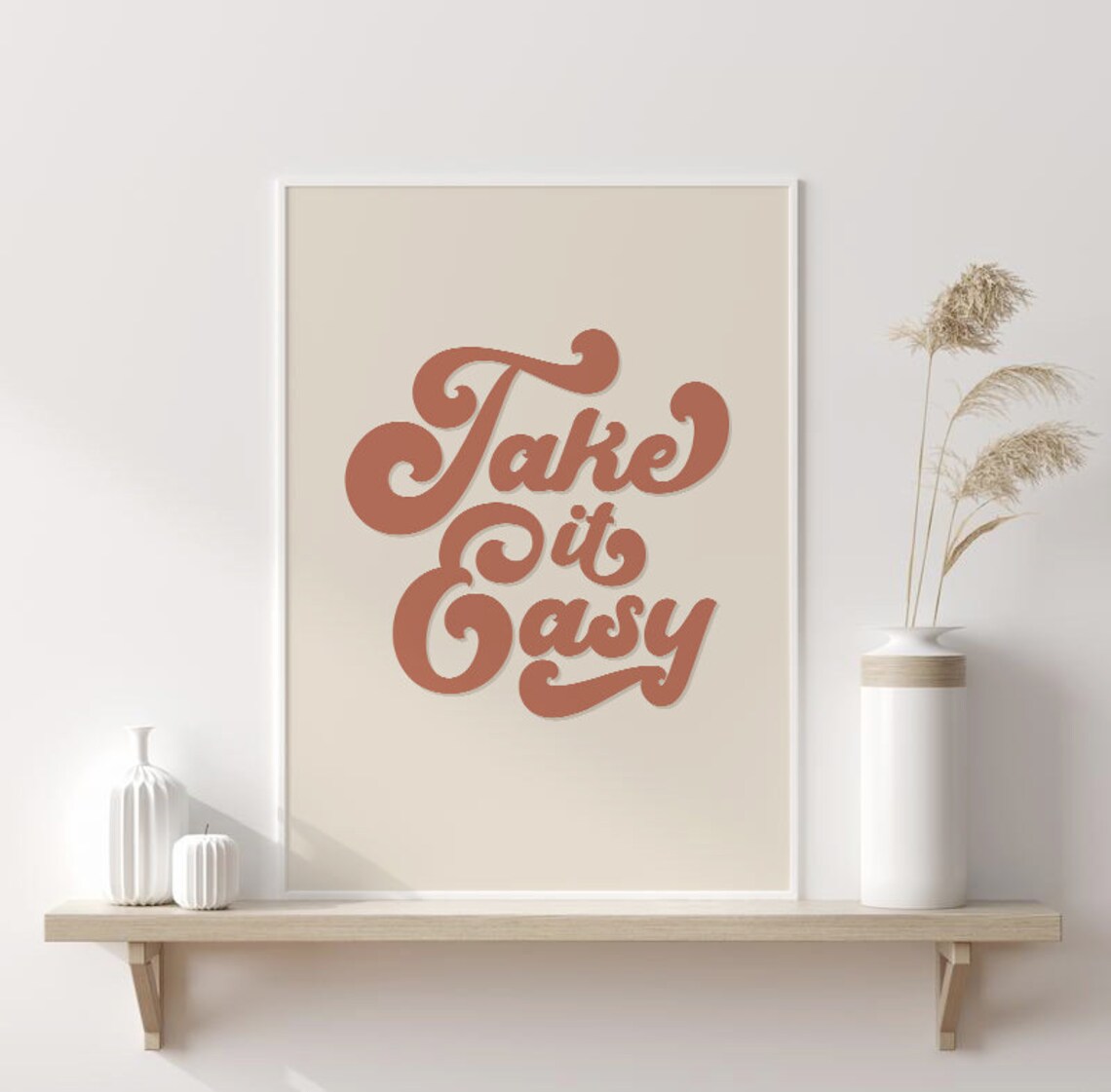 Take It Easy Print / Motivational Quote Print / Typography - Etsy