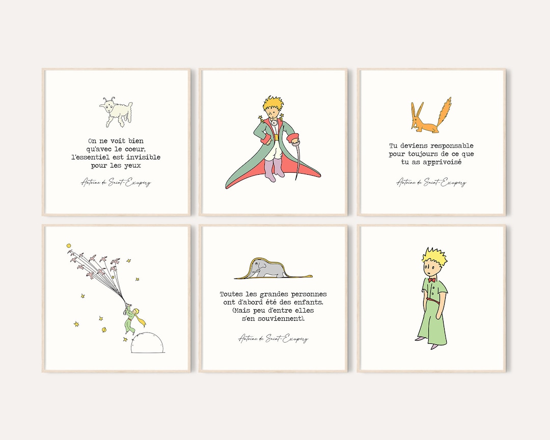 The Little Prince Print / the Little Prince Wall Art Set / Little ...
