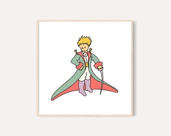The Little Prince PRINTABLE Art Watercolor Print Nursery - Etsy