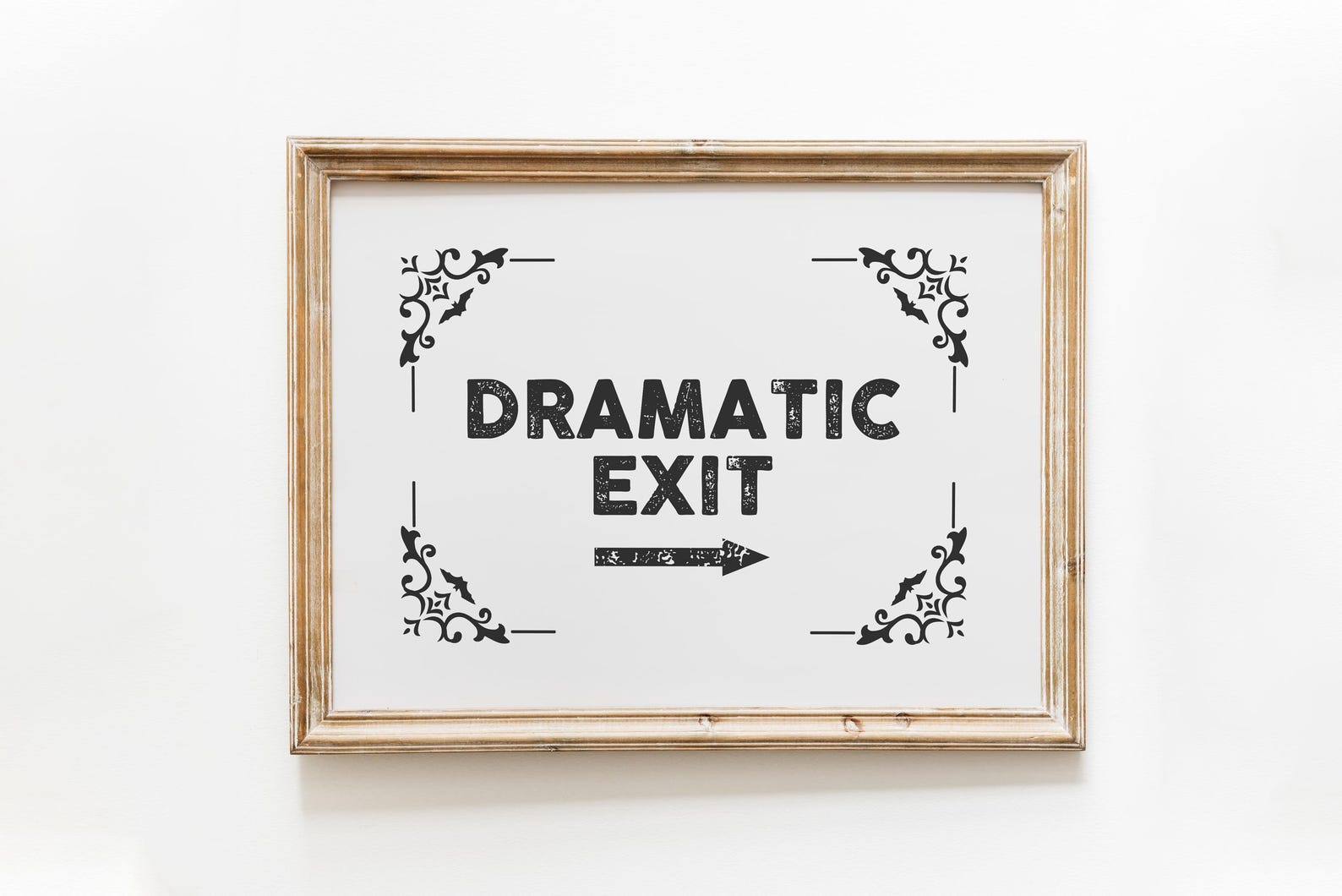 Dramatic Exit Sign Art Print: Retro Typography (digital Download) - Etsy