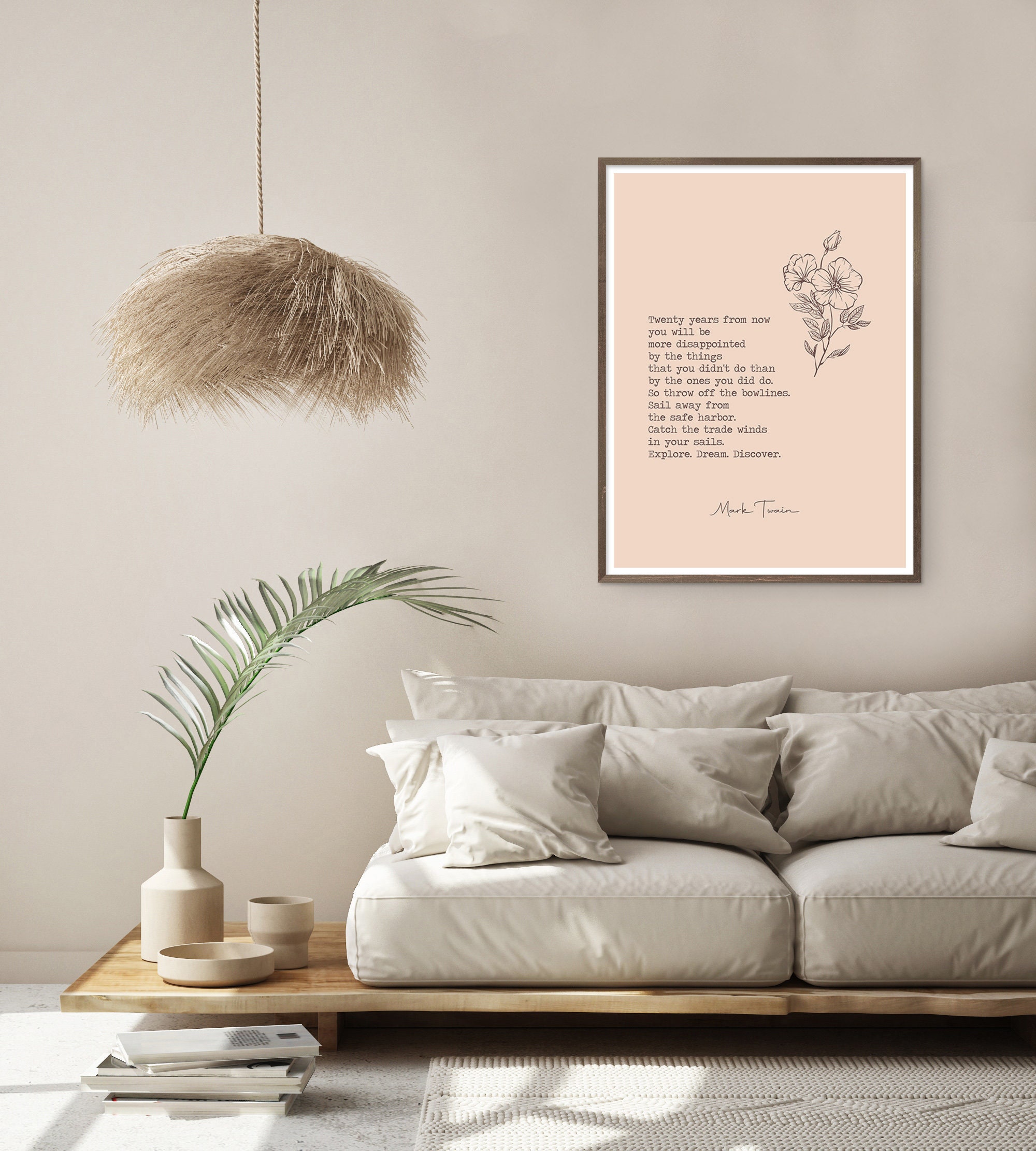 Mark Twain Quote Print / Inspirational Typography Print / | Etsy