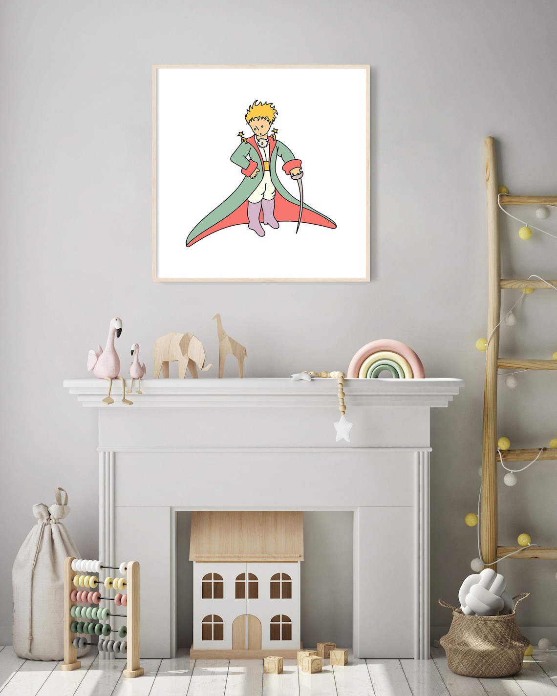 The Little Prince Print / Little Prince Wall Art / Nursery | Etsy
