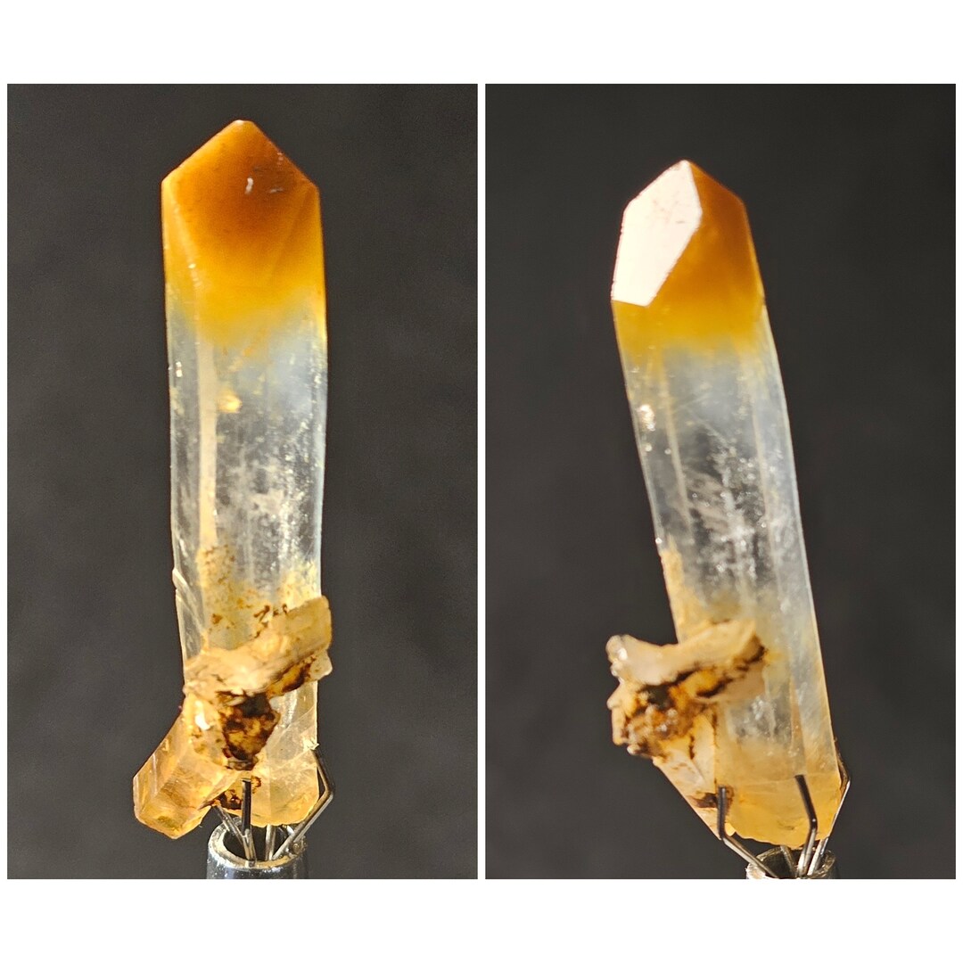 RARE AAA Mango Golden Healer Colombian Lemurian Quartz Crystal blue ...
