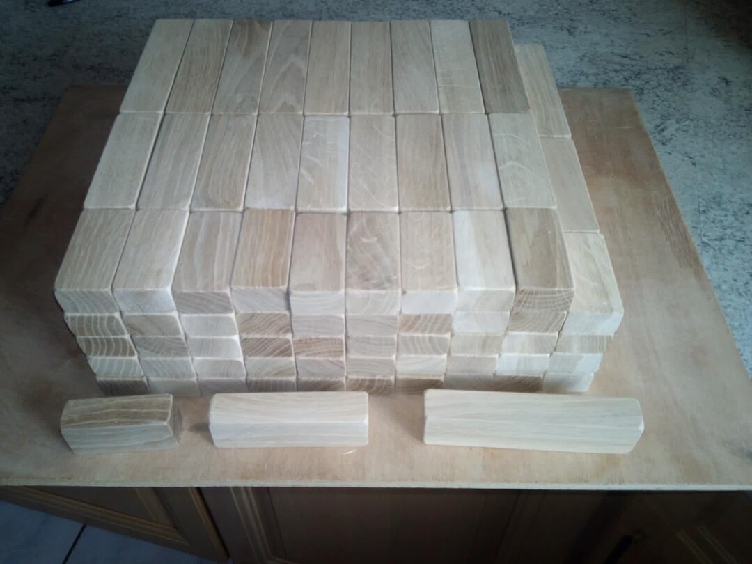 150 Wooden Building Blocks Made From Local, Untreated Oak Wood - Etsy