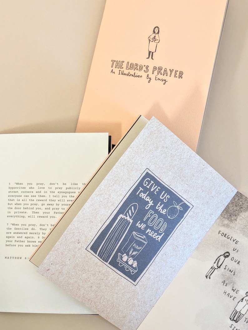 Illustrated Lord's Prayer Booklet: Christian Prayer Guide - Etsy