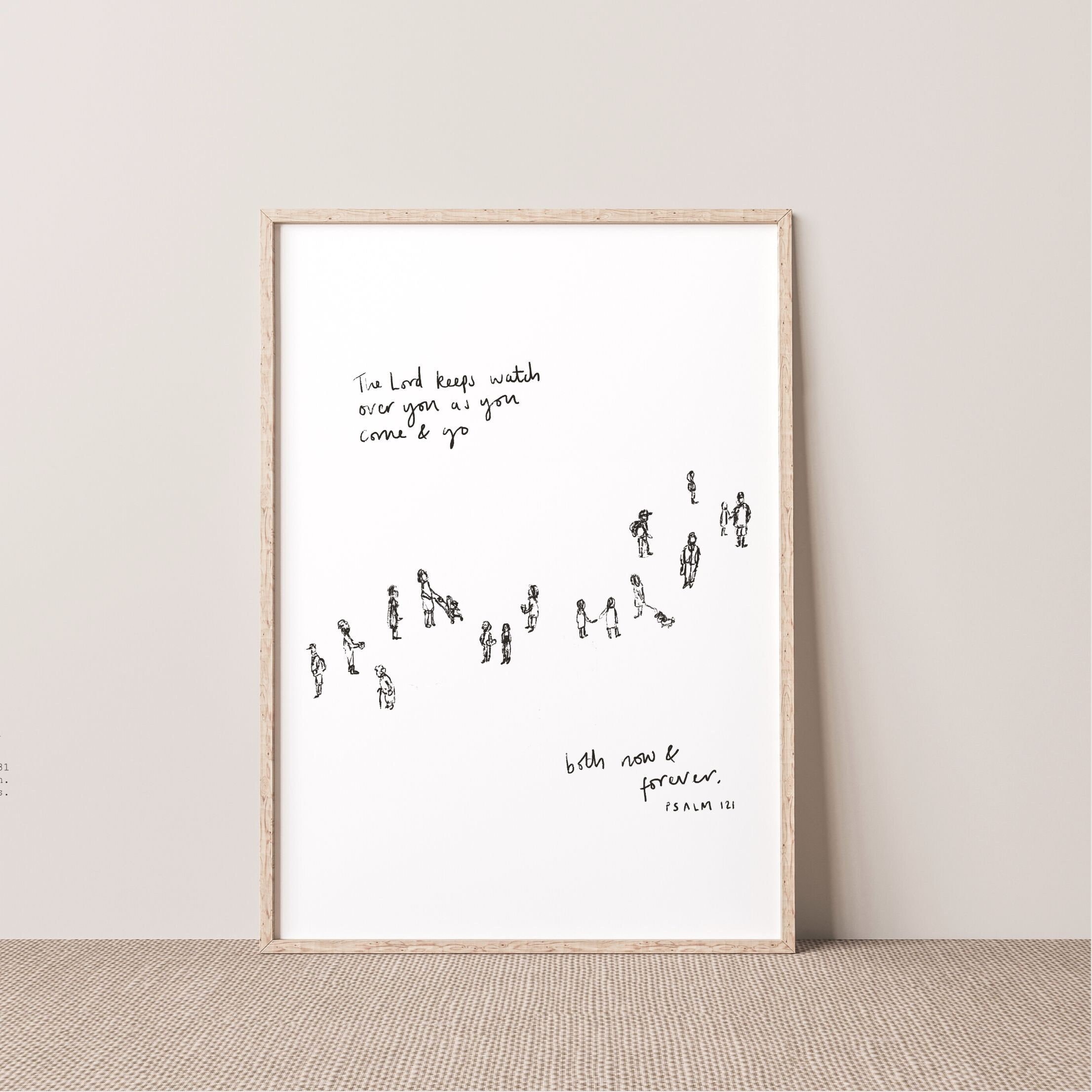 Psalm 121 Lord Watches Over You / Bible Verse / Wall Art / Christian ...