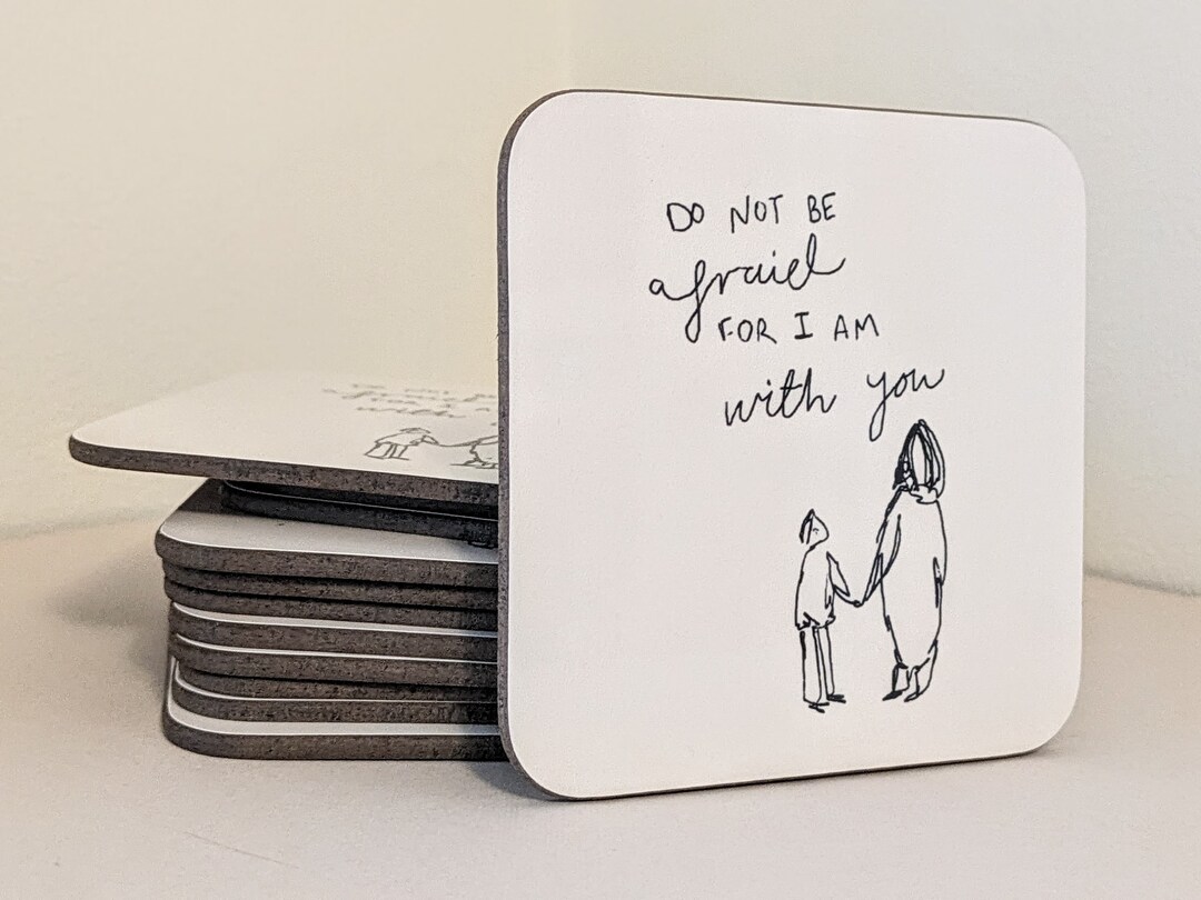 Do Not Be Afraid Bible Verse Coaster / God With You / Christian Gift - Etsy