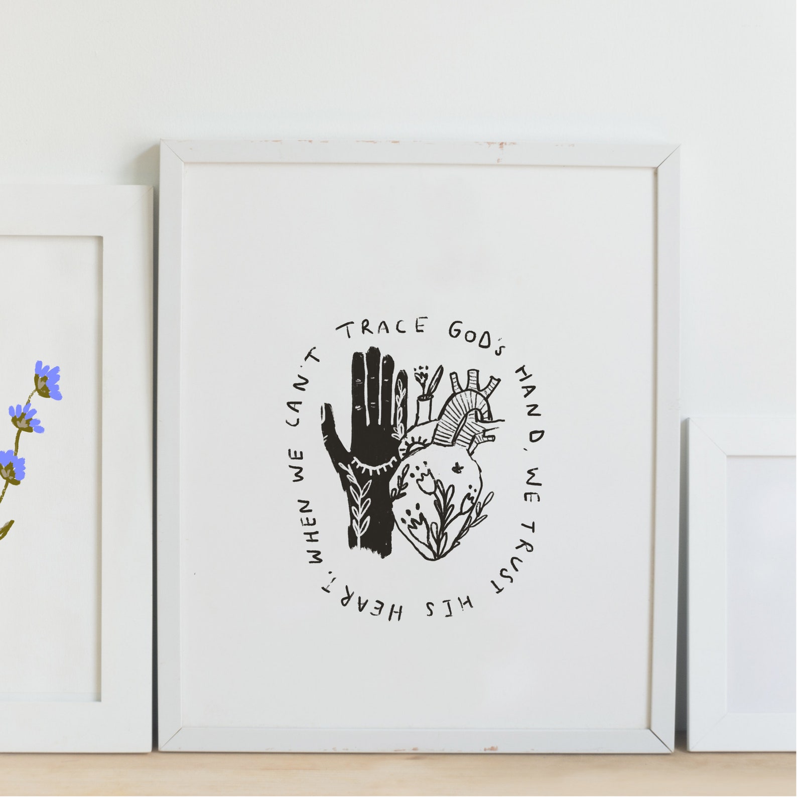 Trace God's Hand Trust His Heart C H Spurgeon / Bible Verse / Wall Art ...