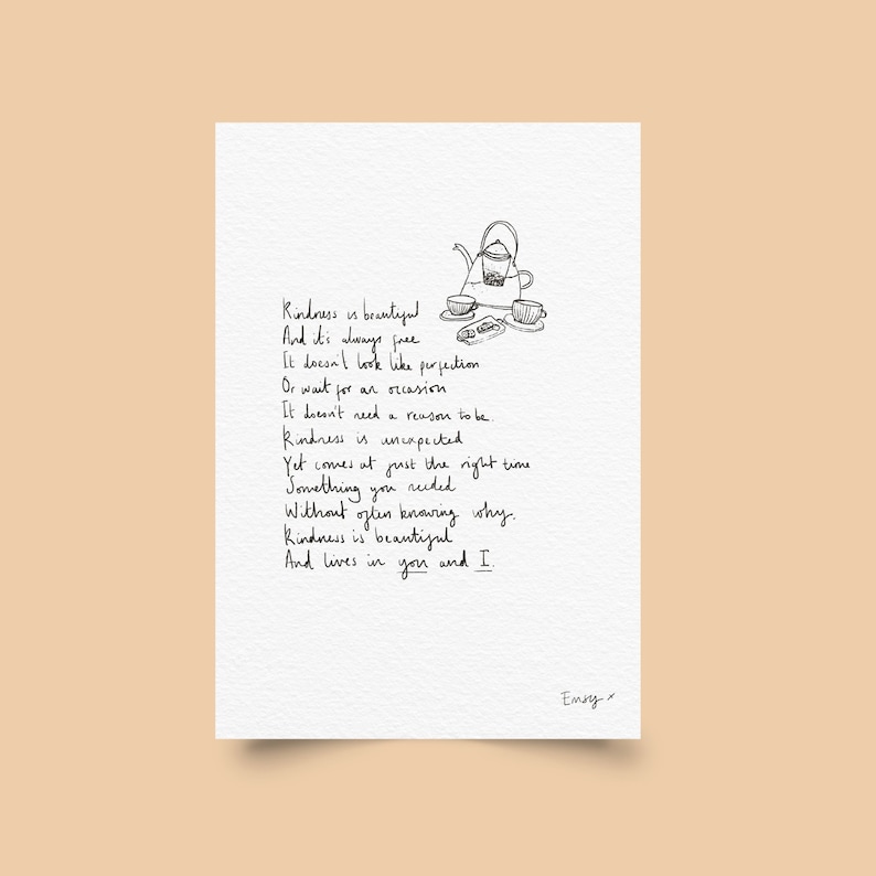 Kindness Poem / Kindness Lives in You and I / Digital Download - Etsy