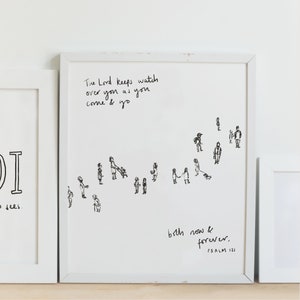 Psalm 121 Lord Watches Over You / Bible Verse / Wall Art / Christian ...