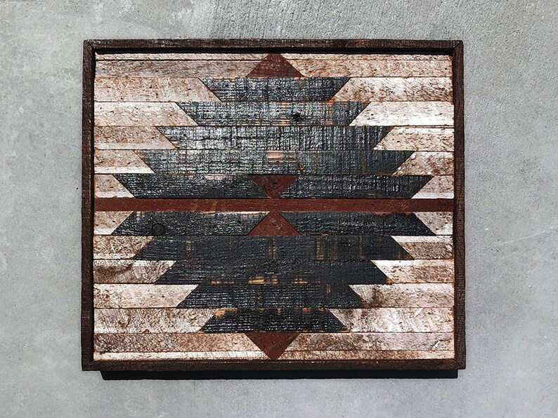 Rustic Navajo Style Wall Art. Barn Wood Art. Reclaimed Wood Art ...