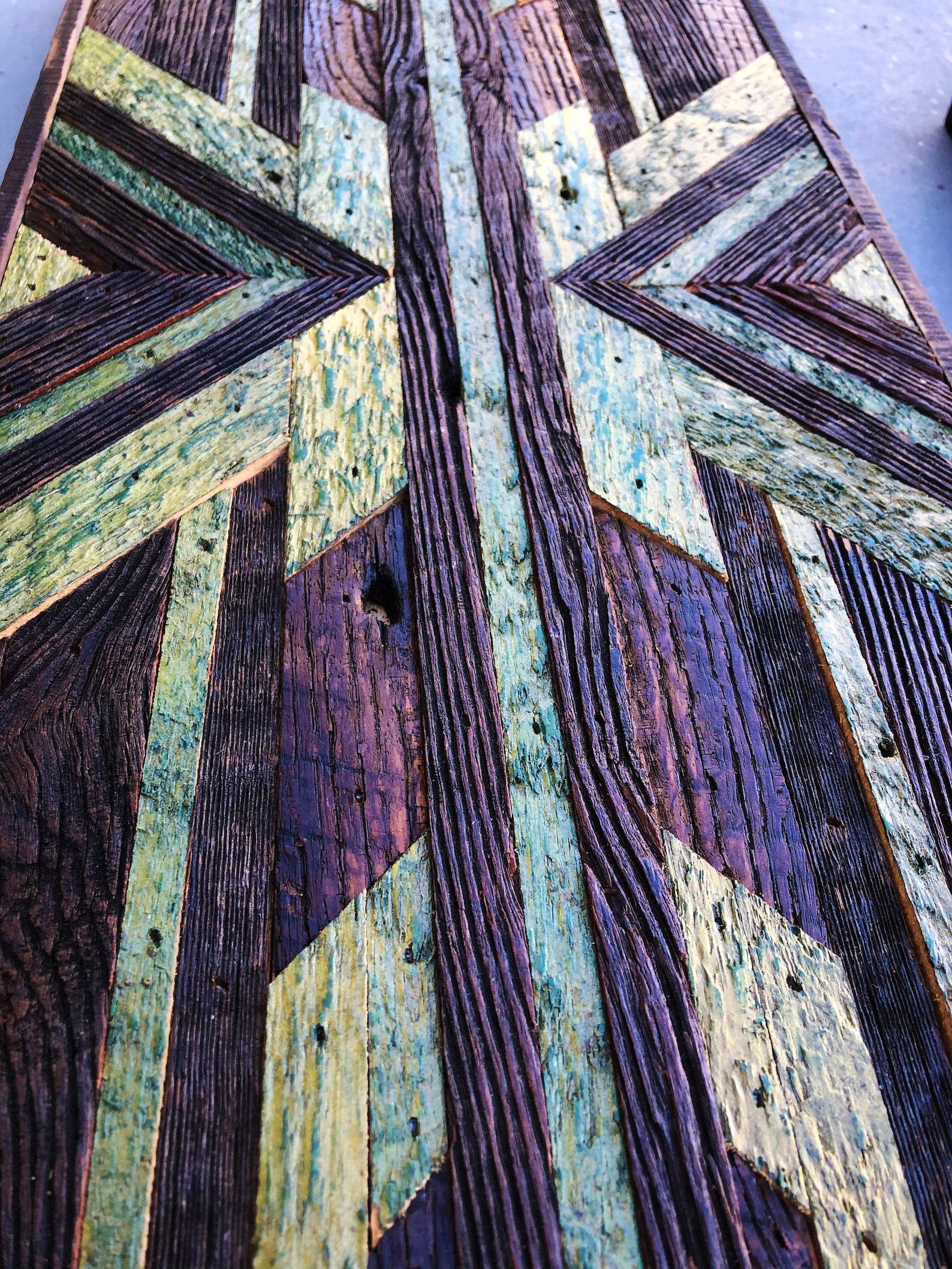 Reclaimed wood wall art. Native American style Wall art. | Etsy