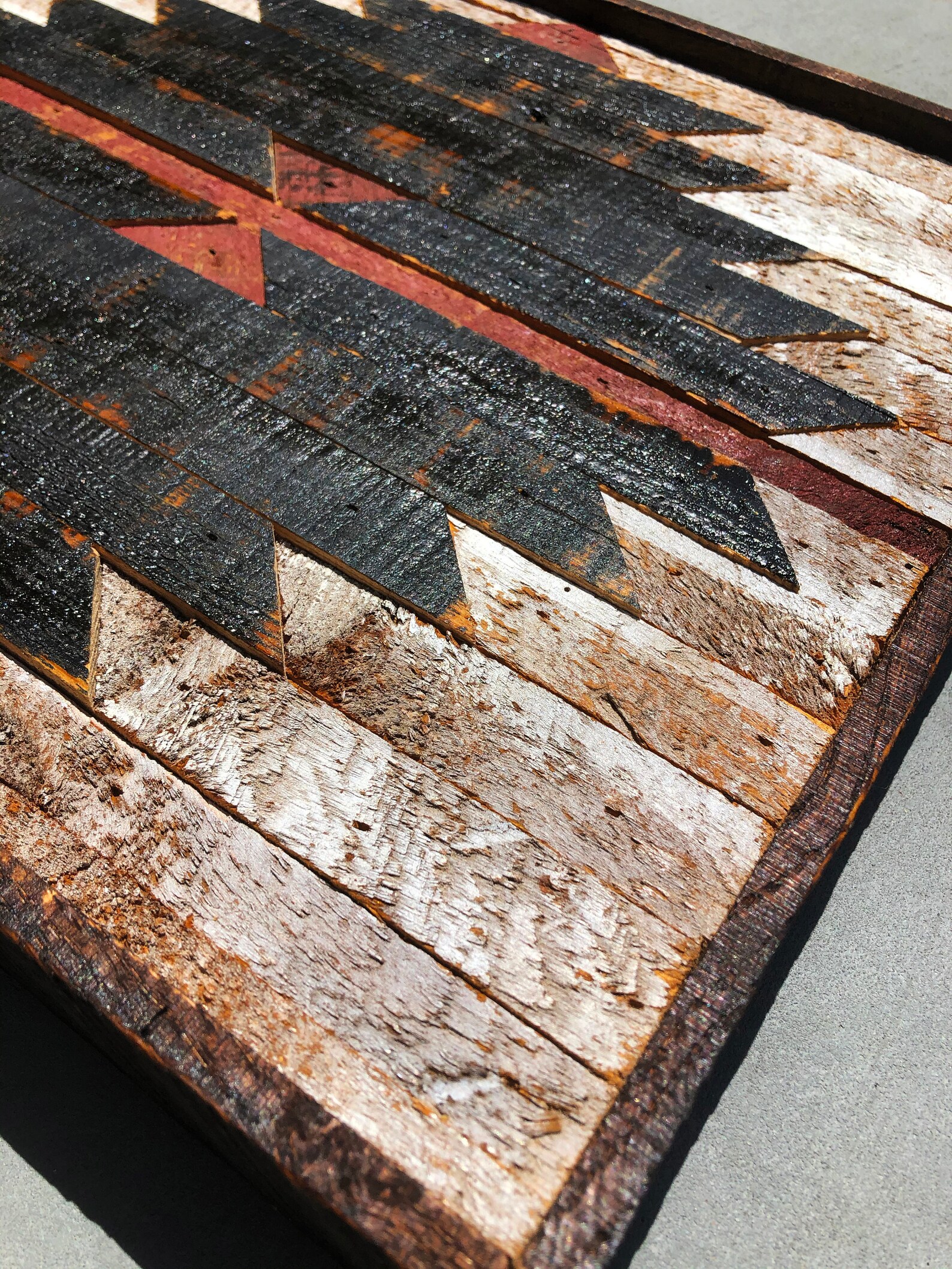 Rustic Navajo Style Wall Art. Barn Wood Art. Reclaimed Wood Art ...