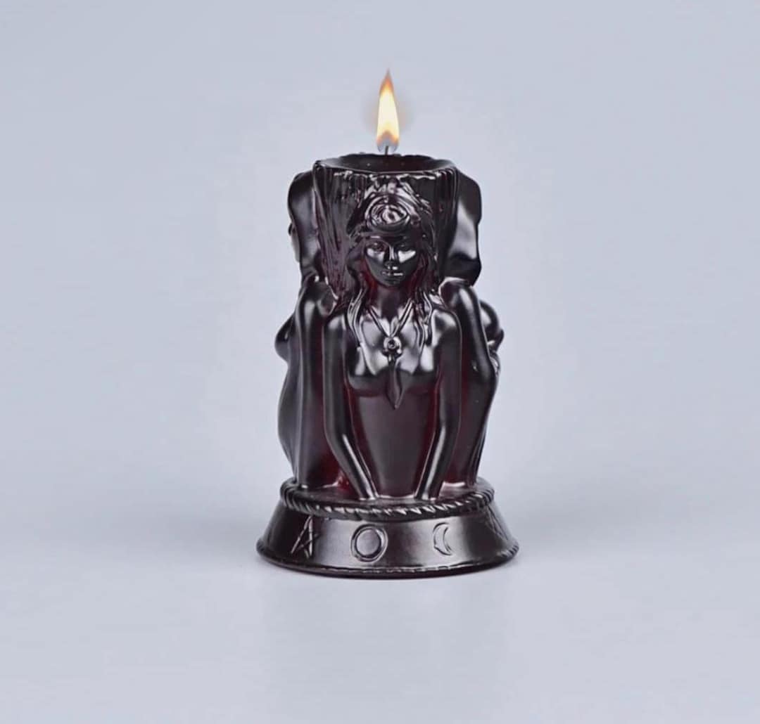 Hekate Candle | Hecate Candle | Maiden, Mother, Crone | Hecate Statue ...