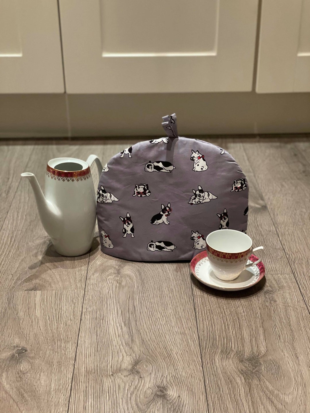 TEA COSY Teapot Cover for a Retro Cottage Kitchen Grey Pug Dog - Etsy