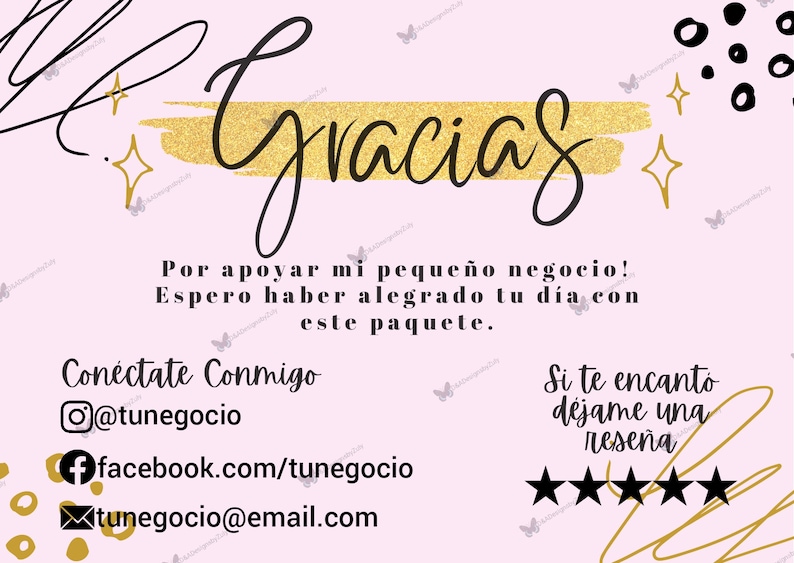 Gracias Digital Card-personalized Appreciation-instant Download ...