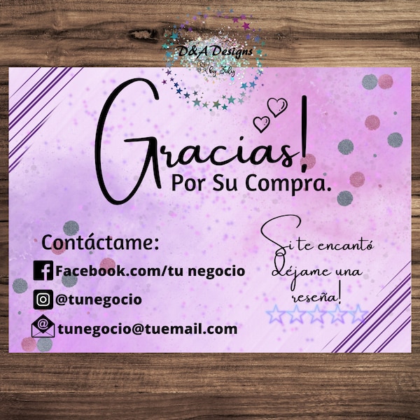 Gracias Por Tu Compra Tarjetas - Etsy