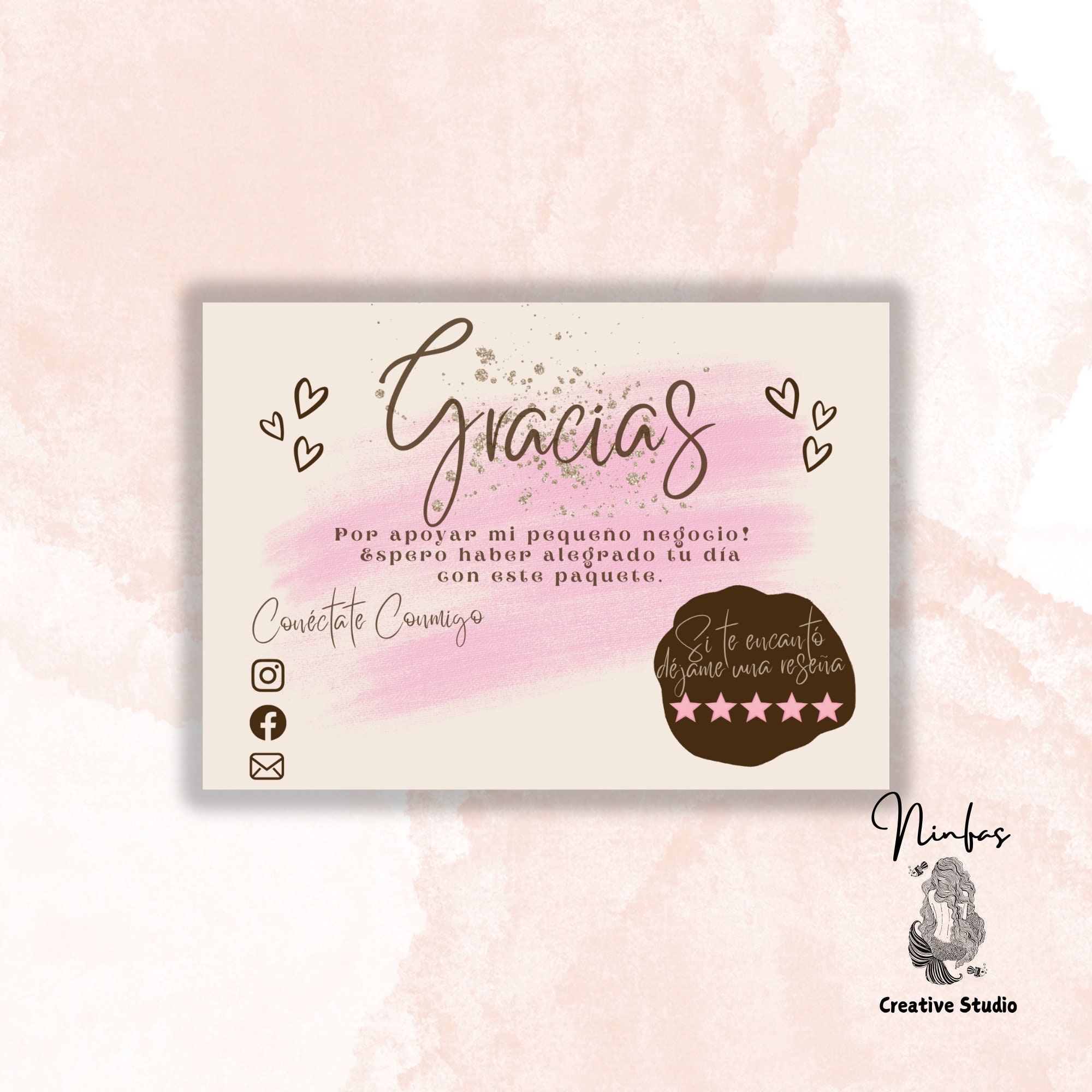 Modelo De Tarjetas De Agradecimiento