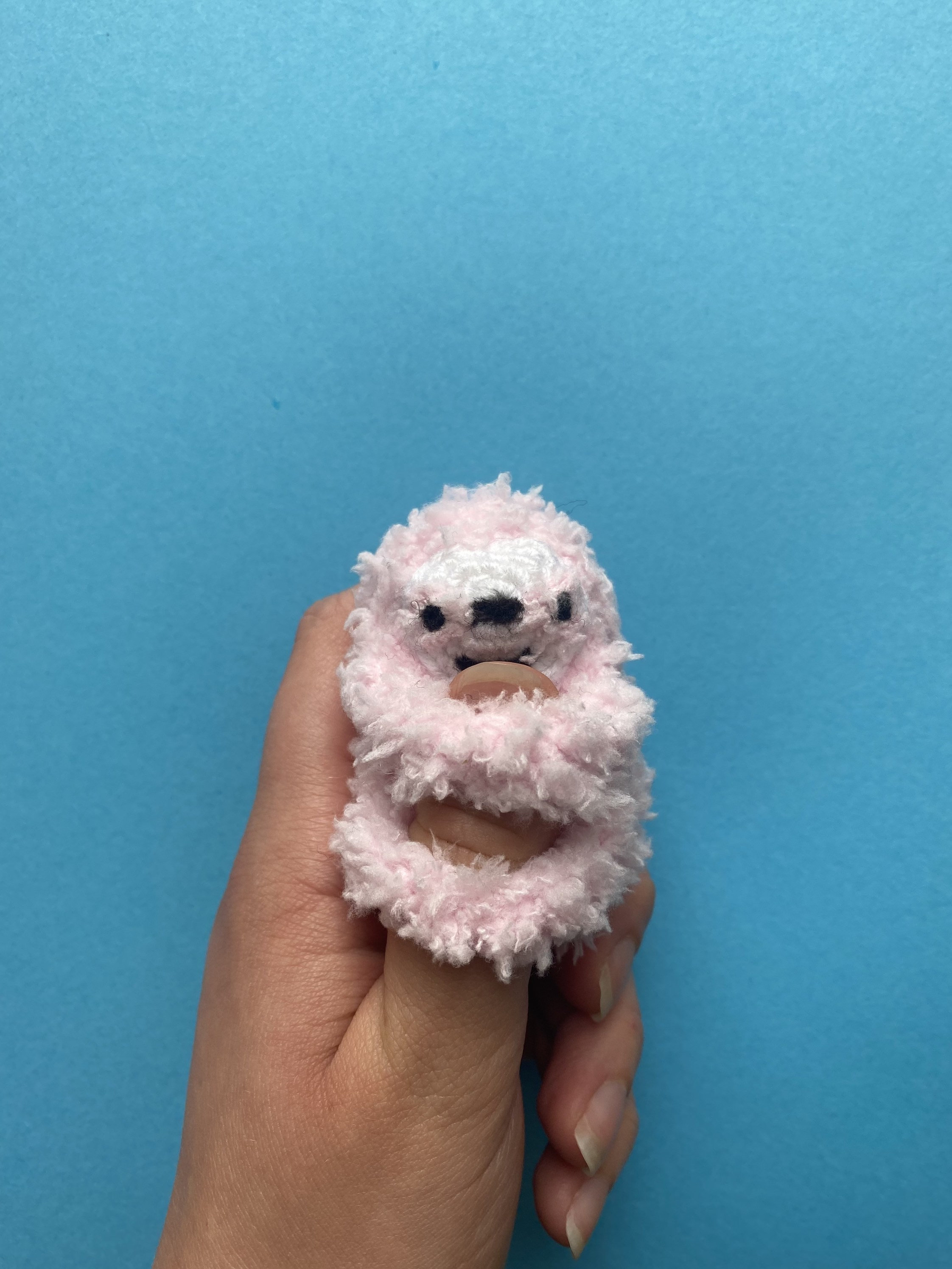 Finger Hugger Fluffy Sloth. Hand Crocheted Fidget Toy/sensory | Etsy