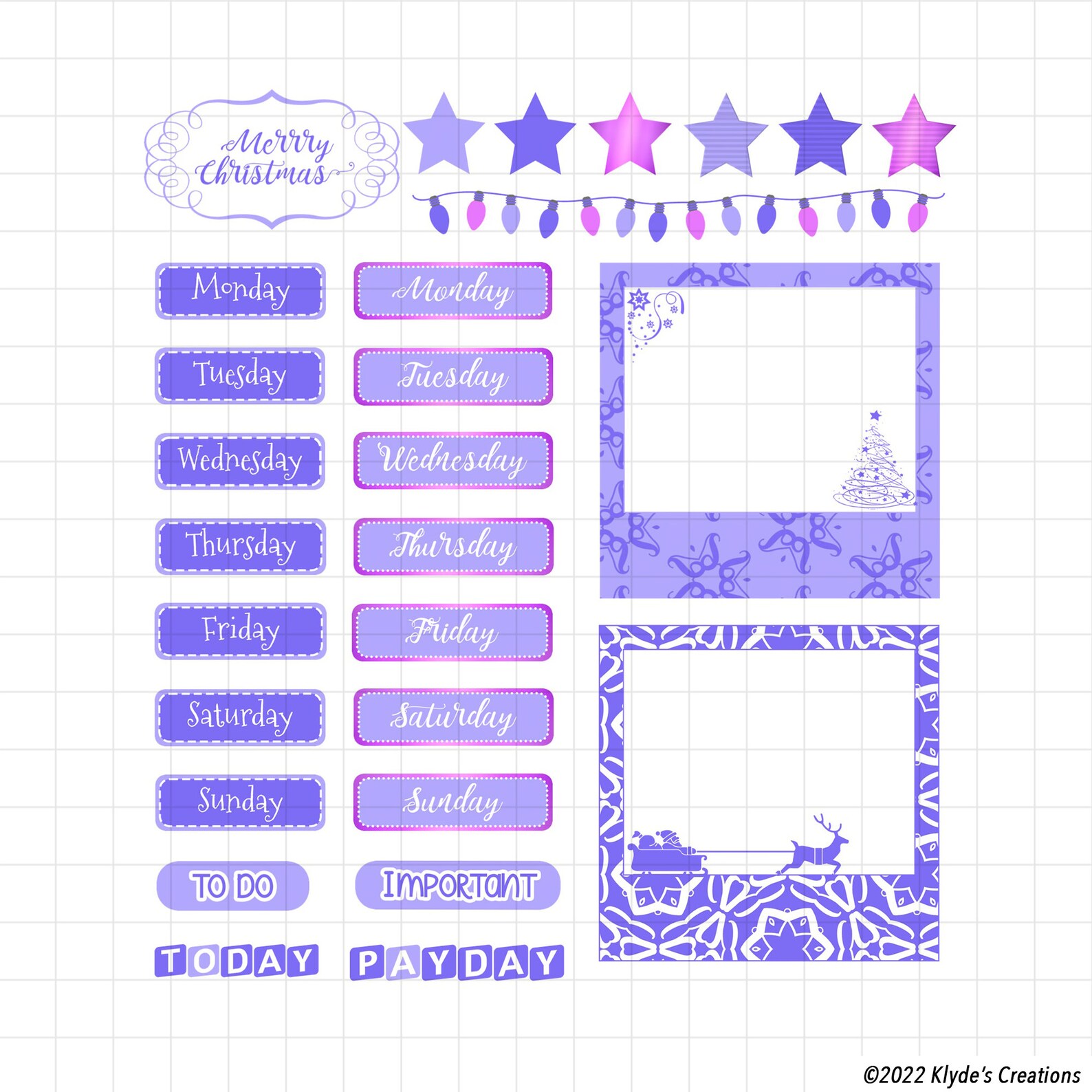 Christmas / Holidays Digital Stickers for Goodnotes, Noteshelf ...