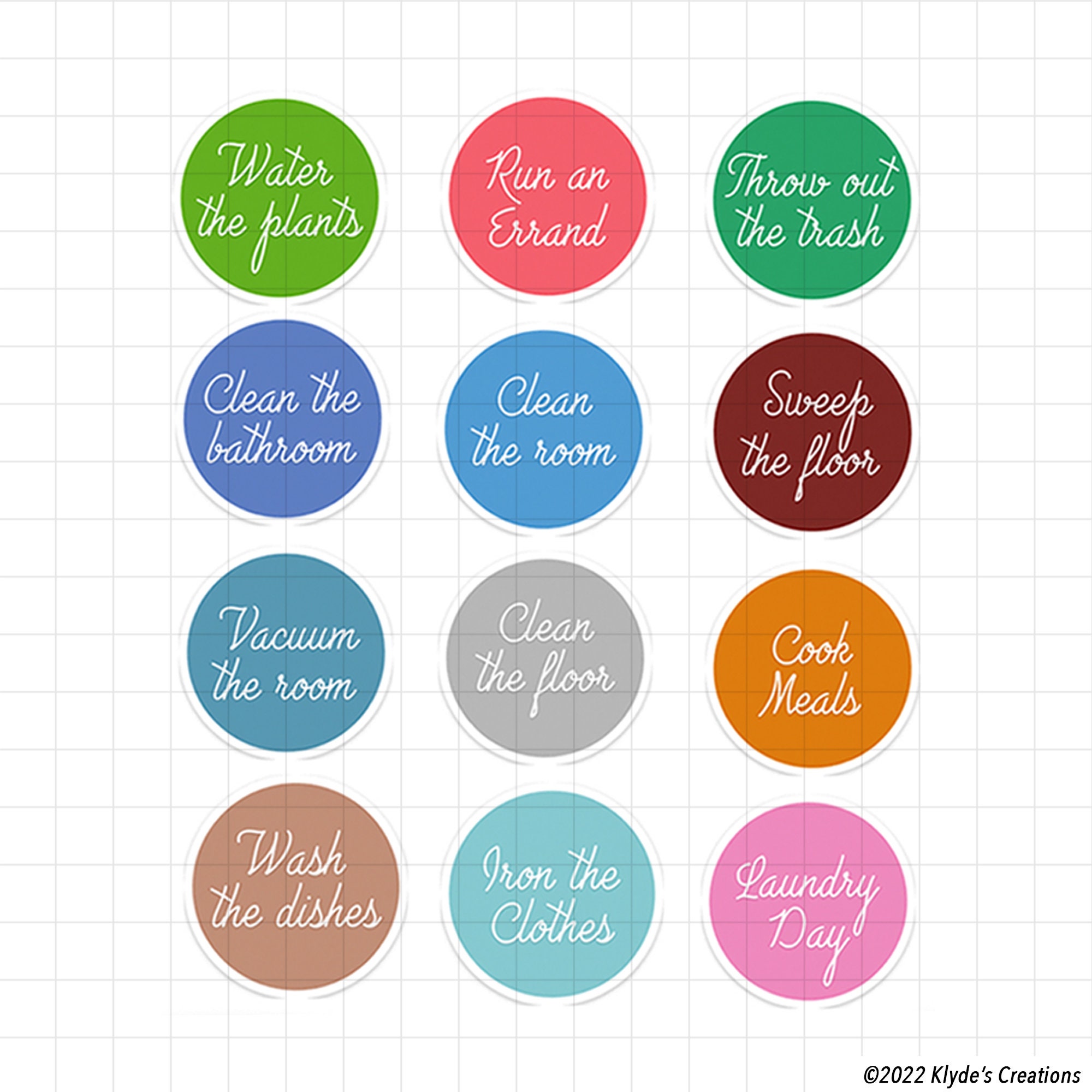 Household Chores Digital Stickers for Goodnotes iPad Planner Journal ...