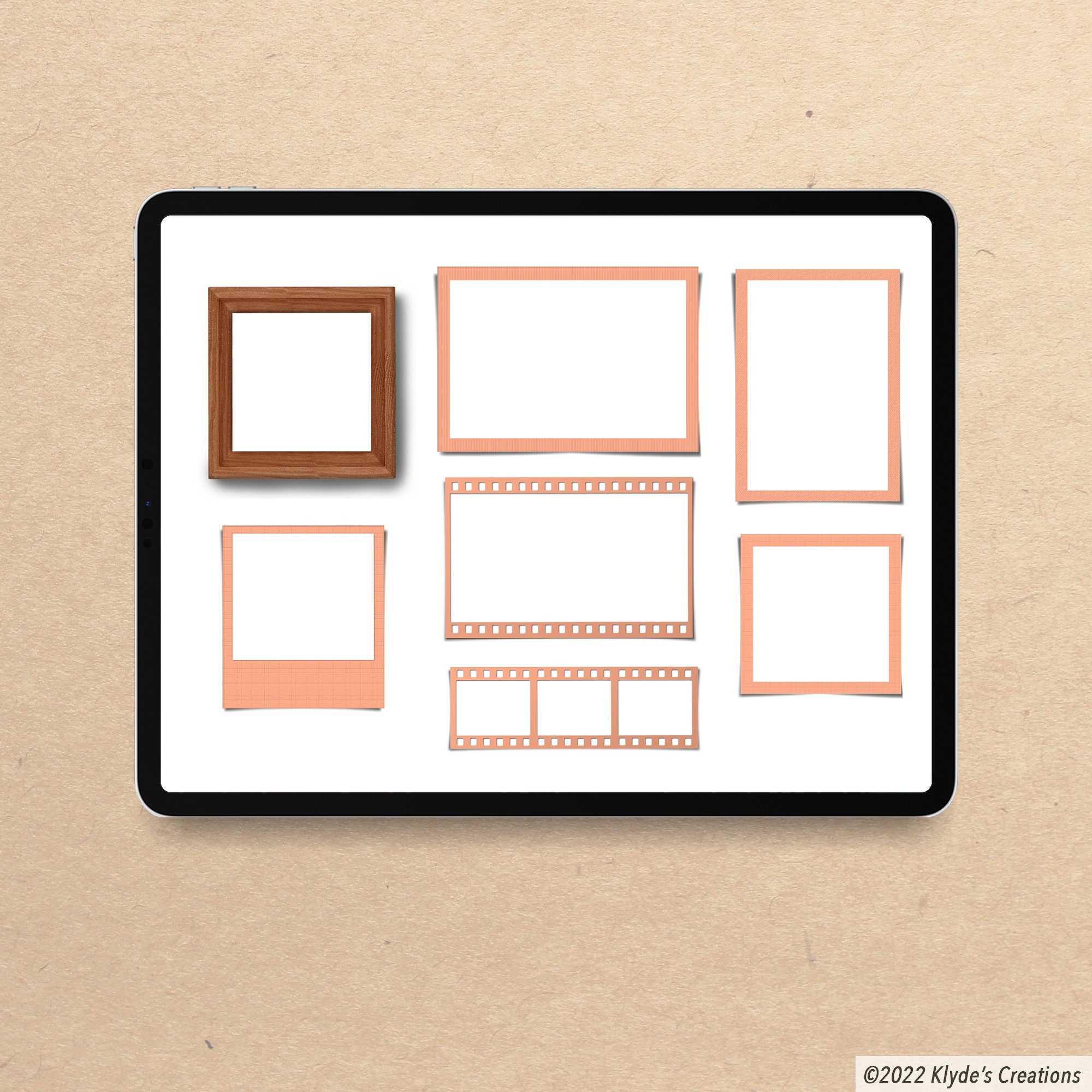 Fall Mood Board Digital Stickers Autumn Realistic Mood Board - Etsy