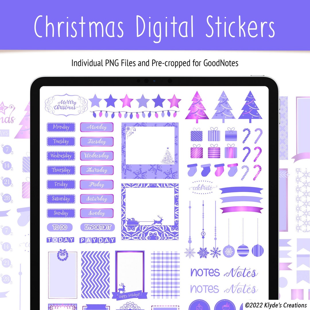 Christmas / Holidays Digital Stickers for Goodnotes - Etsy