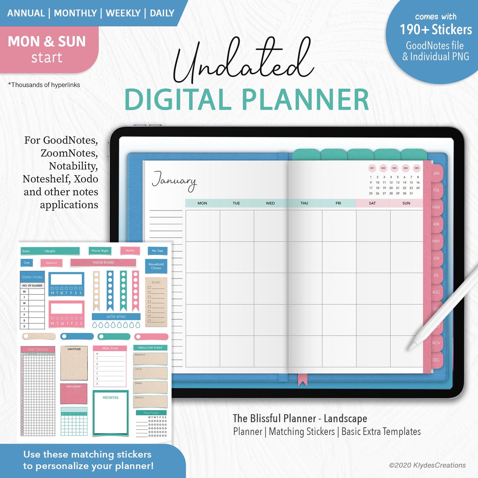 Free undated digital planner goodnotes - tolfjr