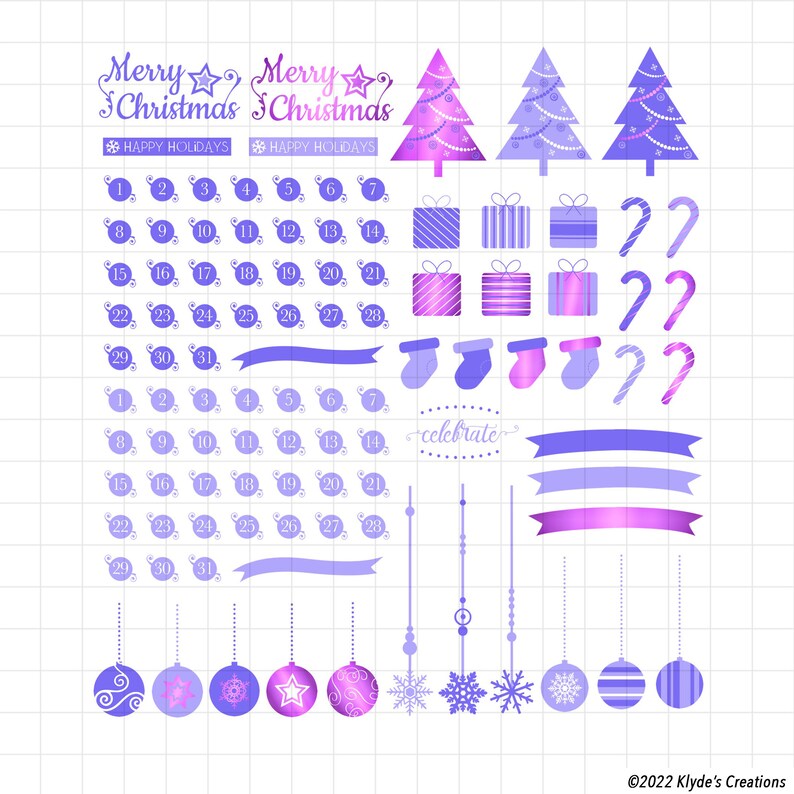 Christmas / Holidays Digital Stickers for Goodnotes, Noteshelf ...