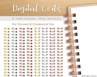 Digital Planner Binder Rings silver Gold Rose Gold - Etsy