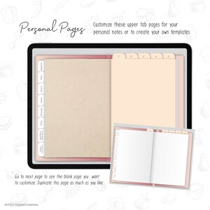 Digital Recipe Book Goodnotes, Goodnotes Recipe, Recipe Journal ...