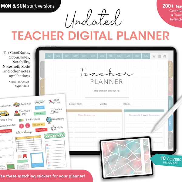 Digital Teacher Planner - Etsy