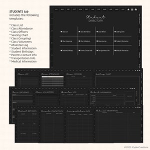 Undated Digital Teacher Planner Noteshelf Dark Mode Teacher Digital ...