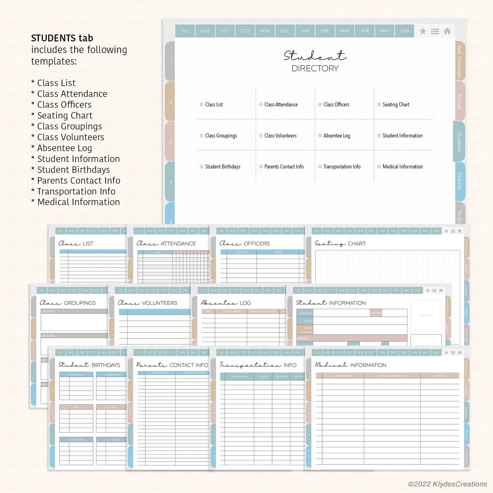 Undated Digital Teacher Planner Goodnotes Teacher Digital - Etsy