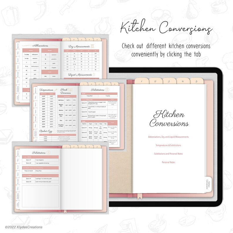 Digital Recipe Book for Goodnotes Digital Planner for - Etsy
