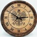 Personalised Whiskey Barrel Clock, Custom Wooden Wall Clock, Oak Wood ...