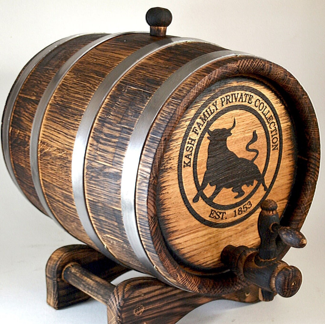 Personalized Wooden Whiskey-tequila-rum-brandy-bourbon Barrel, Custom ...