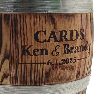 Present Barrel Card Box 5L, Personalized Oak Whiskey Barrel Box, Wine ...