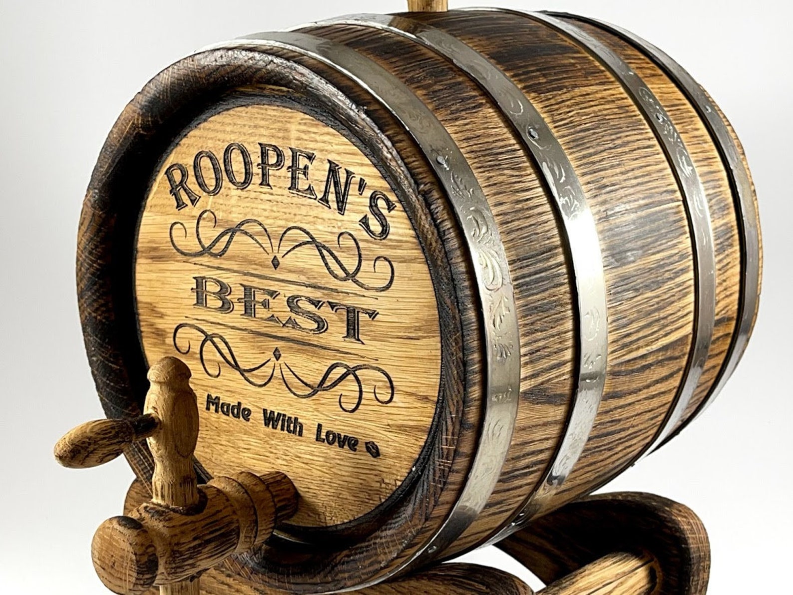 Whiskey Cask, Personalized Oak Barrel 1-2-3-5-10-15L, Custom Bourbon ...