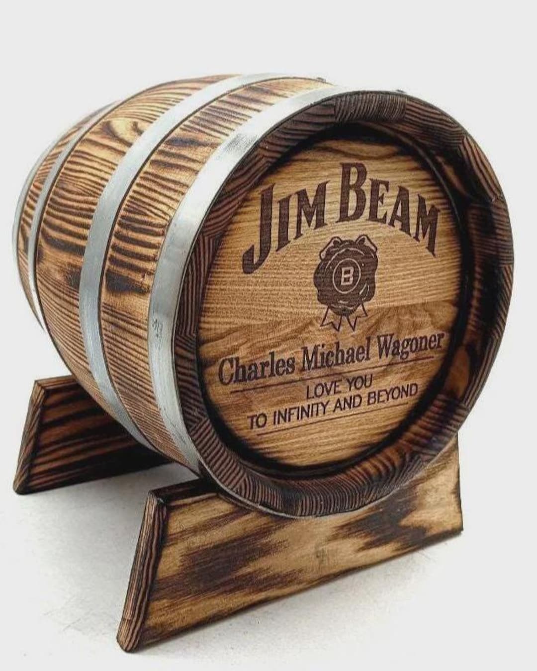 Personalized Oak Barrel Urn 3L | Custom Engraved Memorial Urn ...