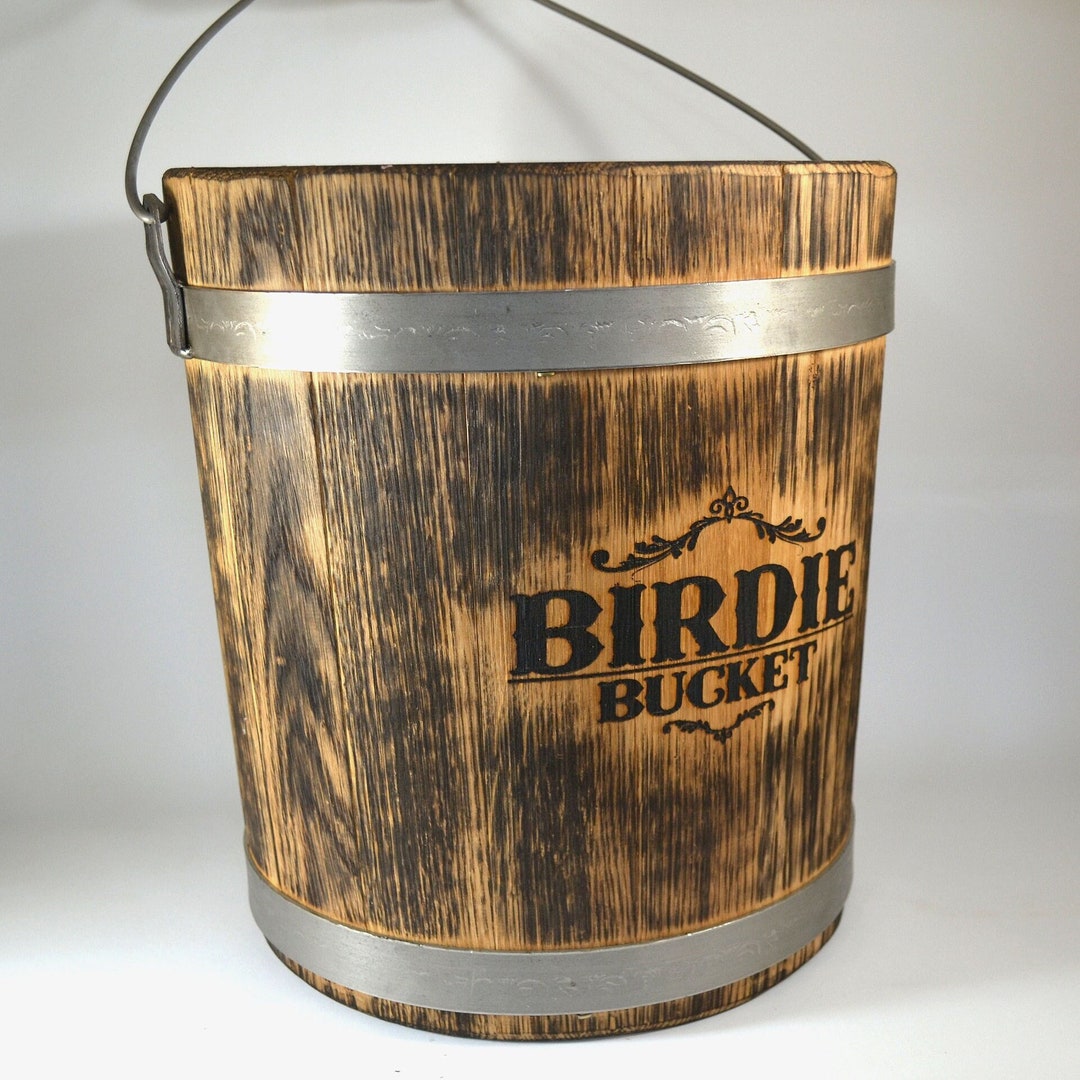 Vintage Oak Primitive Sauna Bucket With Handle, Bath Barrel for Water ...