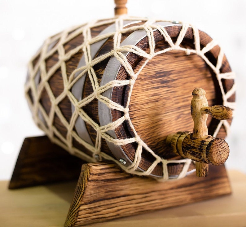 Personalized Oak Mini Whiskey Barrel 1-2 Liter Handmade Beer | Etsy