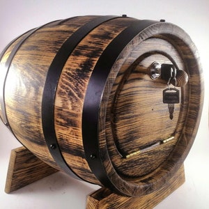 Wedding Barrel Card Box 10L, Personalized Oak Whiskey Barrel Box, Wine ...