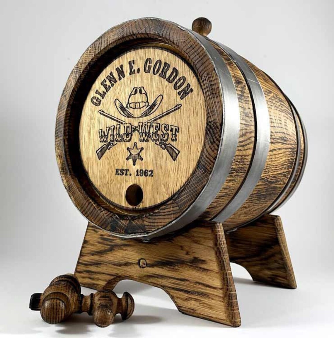 Whiskey Barrel Wild West Cowboy Hat Personalized - Etsy