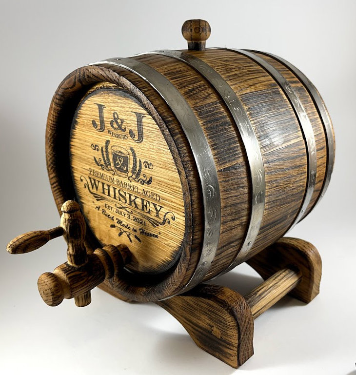 Personalized Wedding Whiskey Barrel 1-2-3-5-10-15L | Etsy