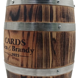 Present Barrel Card Box 5L, Personalized Oak Whiskey Barrel Box, Wine ...