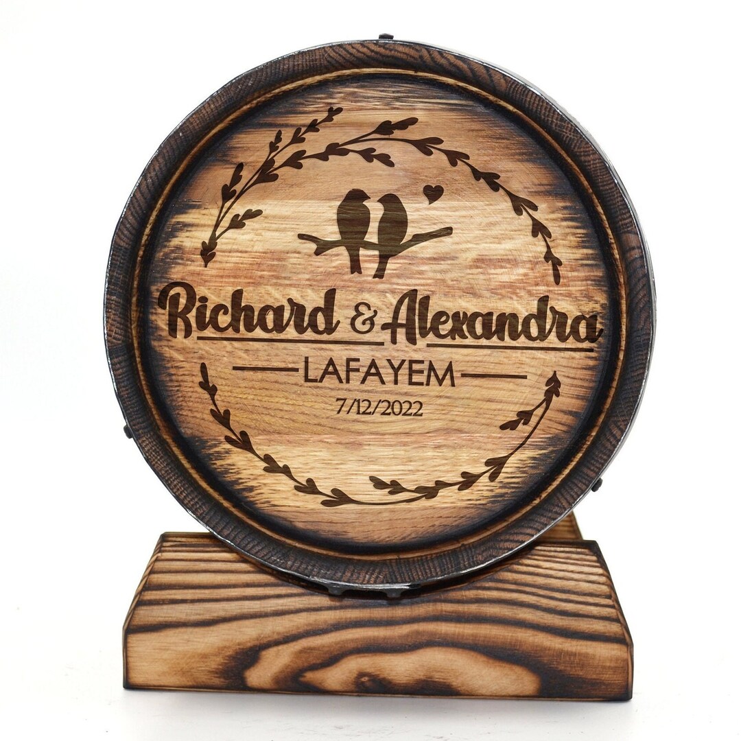 Wedding Barrel Card Box 10L Personalized Oak Whiskey Barrel - Etsy