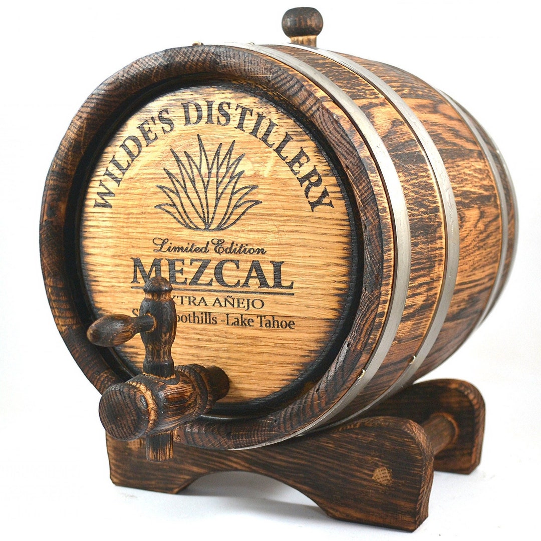 Whiskey Mezcal Barrel Memory Gift Boyfriend Gift Wood Engraving ...