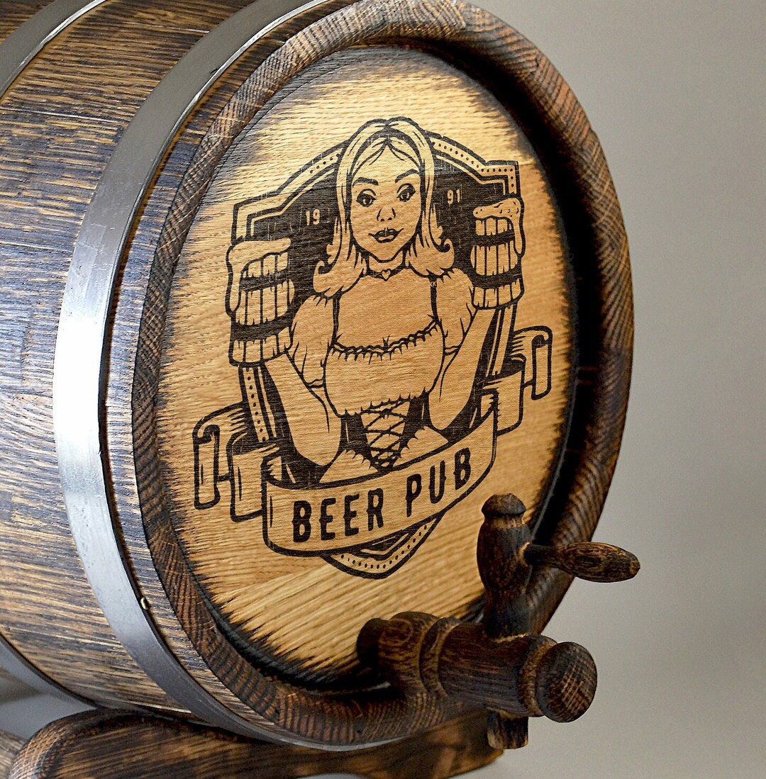 Custom Beer Keg, Rustic Small Oak Barrel, the Perfect Father's Day or ...